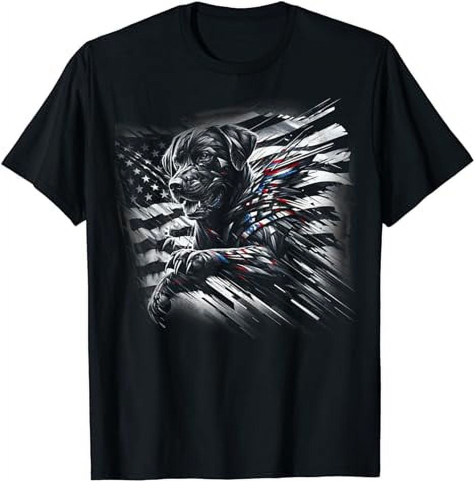 Black Labrador T USA Flag Lab Owner Duck Hunter T-Shirt - Walmart.com