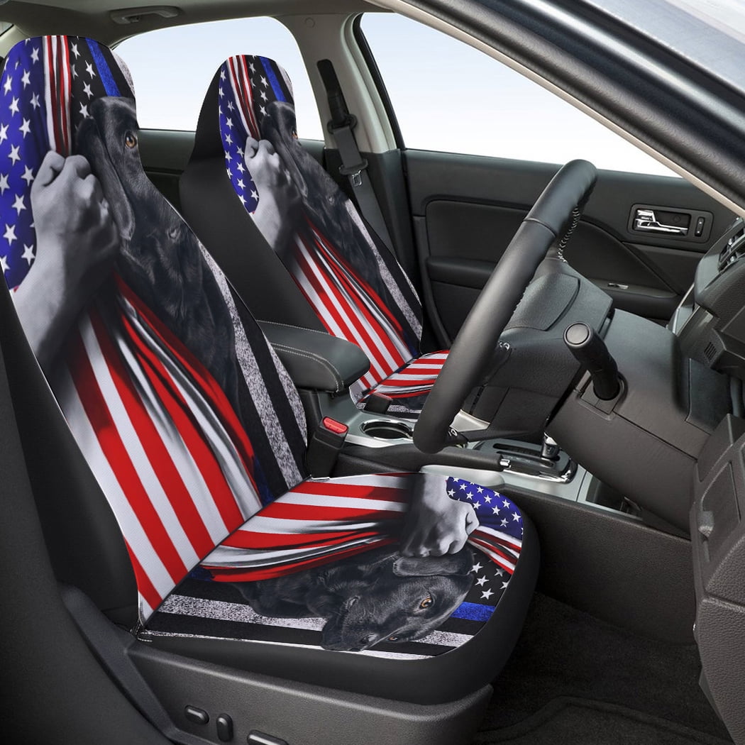 Black Labrador The Thin Blue Line America US Seat Covers Cars, Car ...
