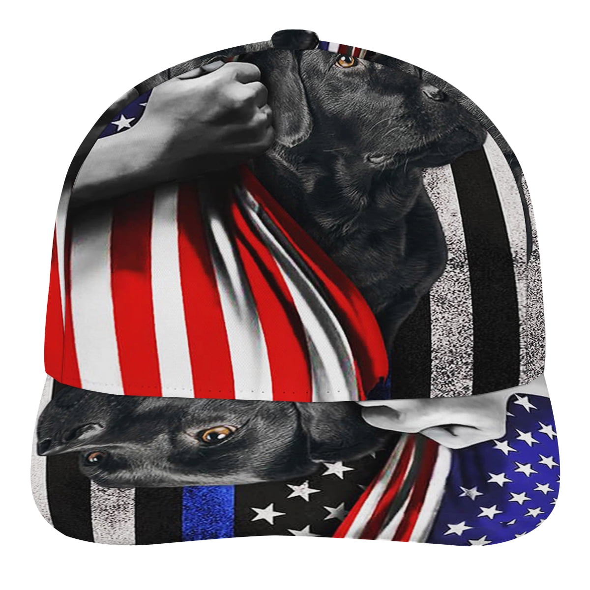 Black Labrador The Thin Blue Line America US baseball cap hat - Walmart.com