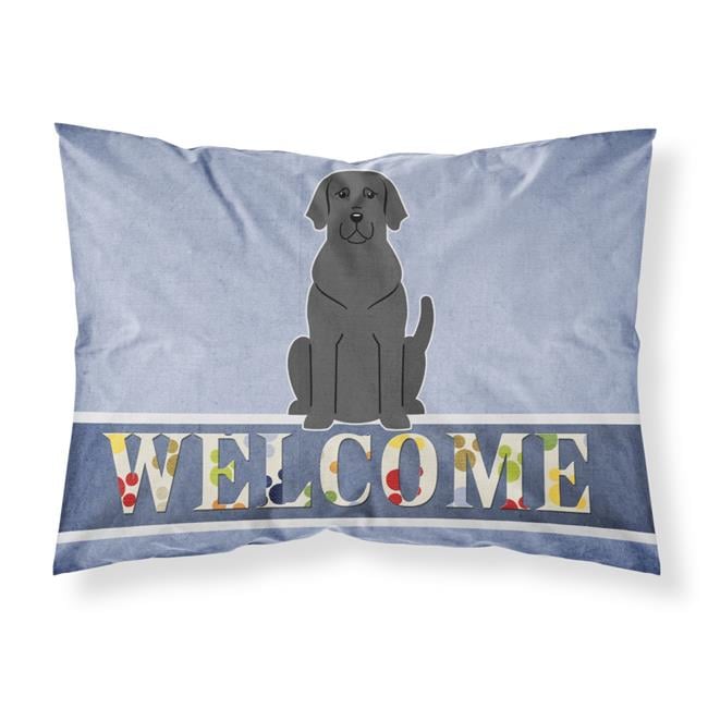 Black Labrador Welcome Fabric Standard Pillowcase - Walmart.com