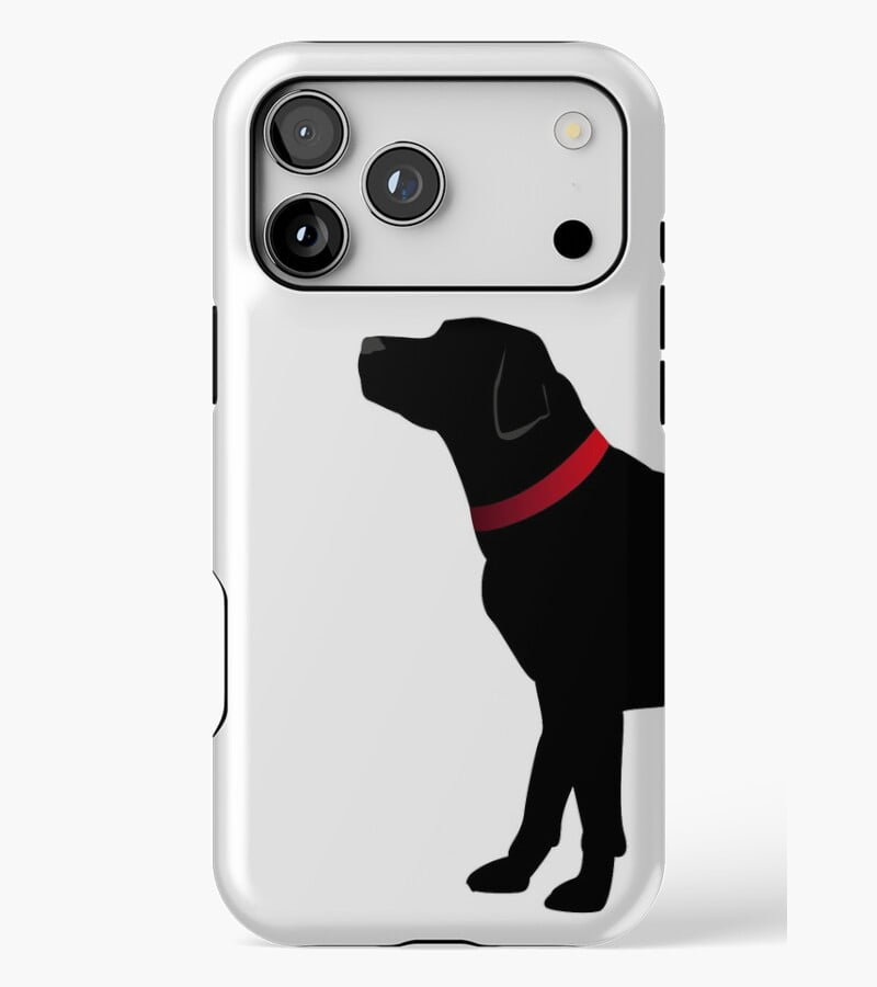 Black Labrador with Red Collar M2779, Protective Case for iPhone 17 16 ...