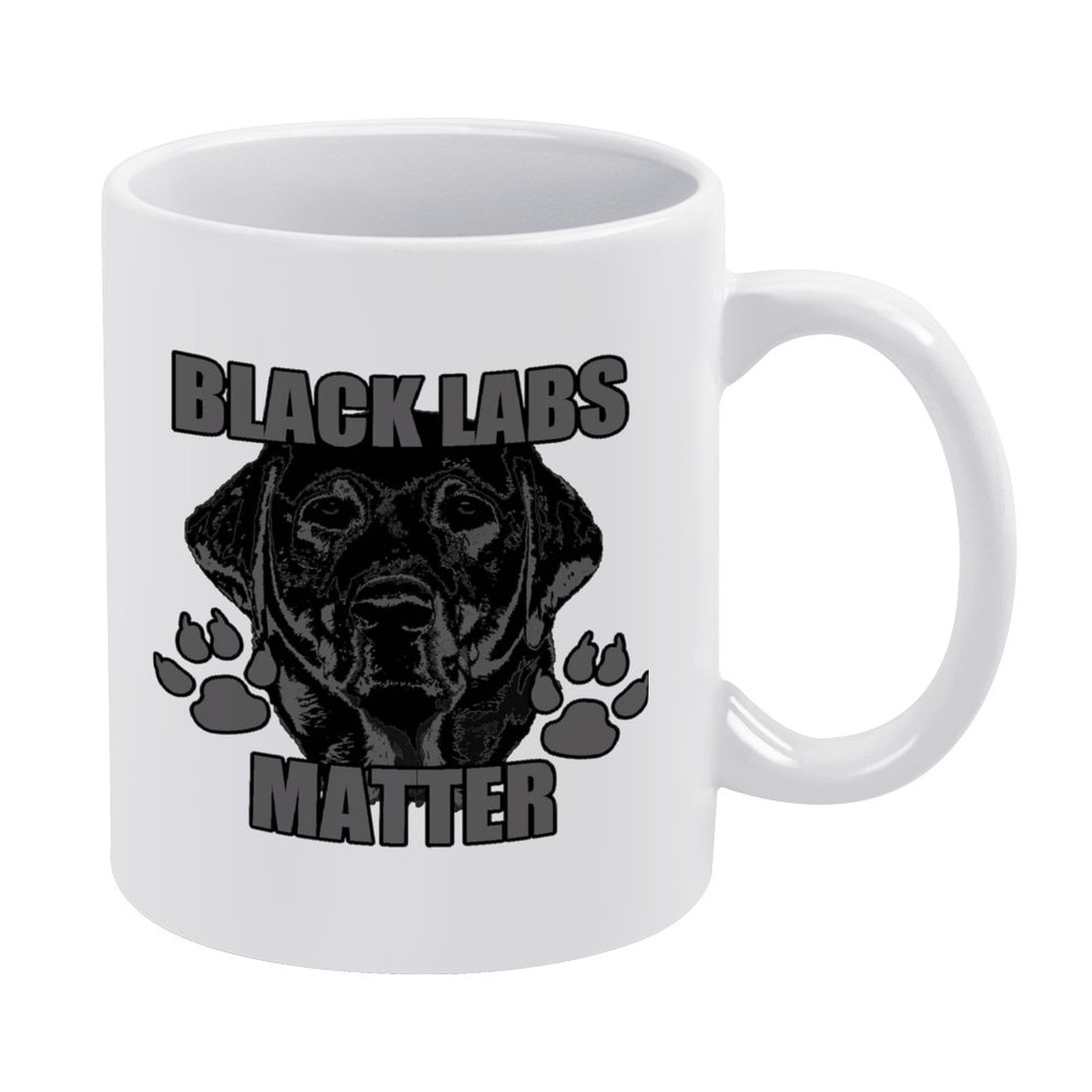 "Black Labs Matter" Coffee Mug White Ceramic 11 oz Labrador Retriever ...