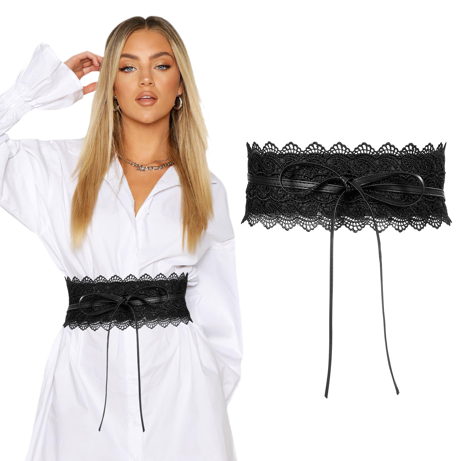 Black Lace Belt Corset Leggings Charming Figure Women's - Walmart.com