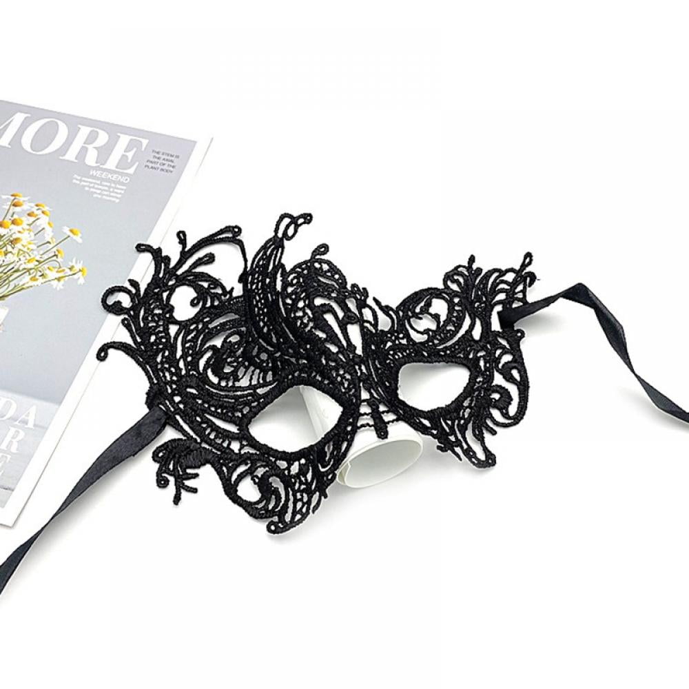 Black Lace Masks for Women Costume Eyemask Masquerade Proms Hallowmas ...
