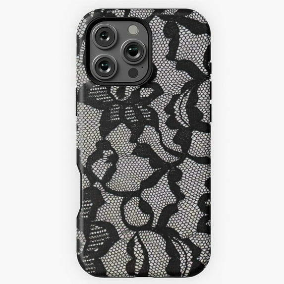 Black Lace Phone Case for iPhone 16 15 14 13 12 11 Pro Max M5911632 ...