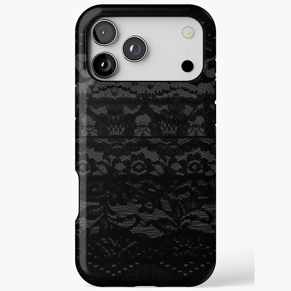 Black Lace Print Gothic Elegant Art Phone Cover for iPhone 11 12 13 14 ...