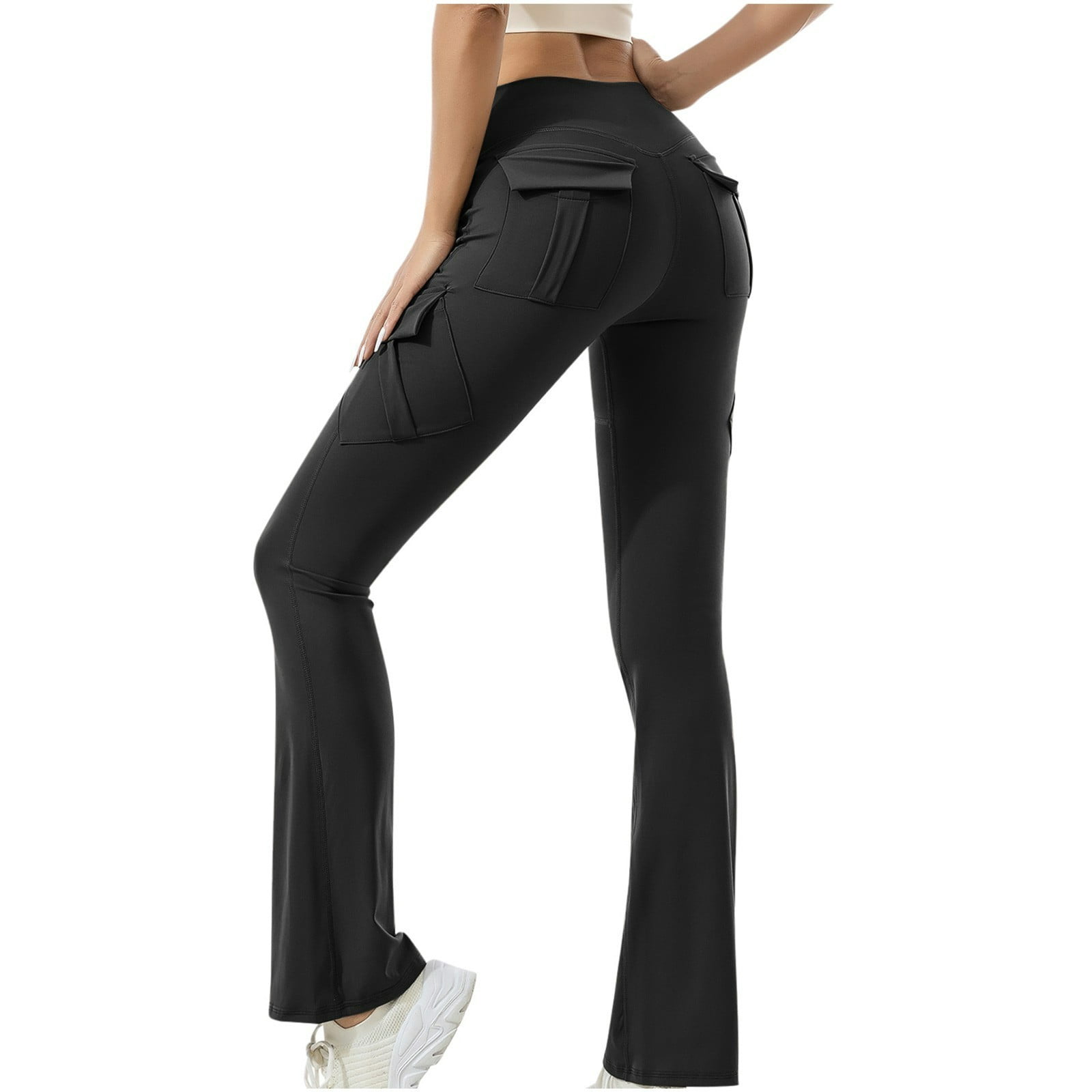 Black Ladies Bodycon Pants Pantyhose Tights for Juniors Track Gym Yoga ...