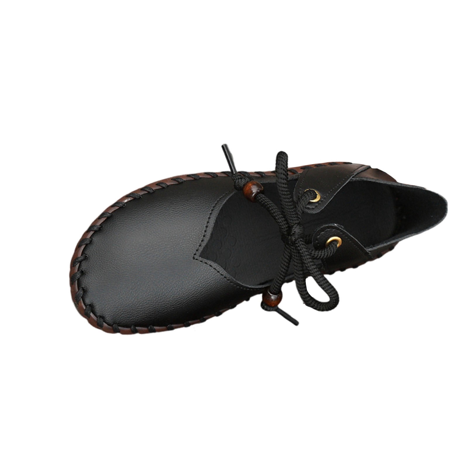 Black Ladies Casual Spring Footwear With Breathable Shallow Mouth And ...