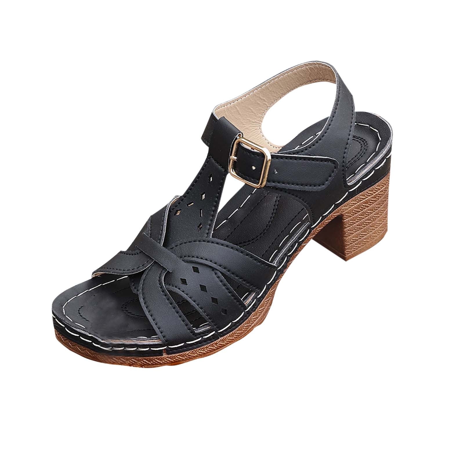 Black Ladies Everyday Flat Soled Toe Shoes With Versatile Styling For ...