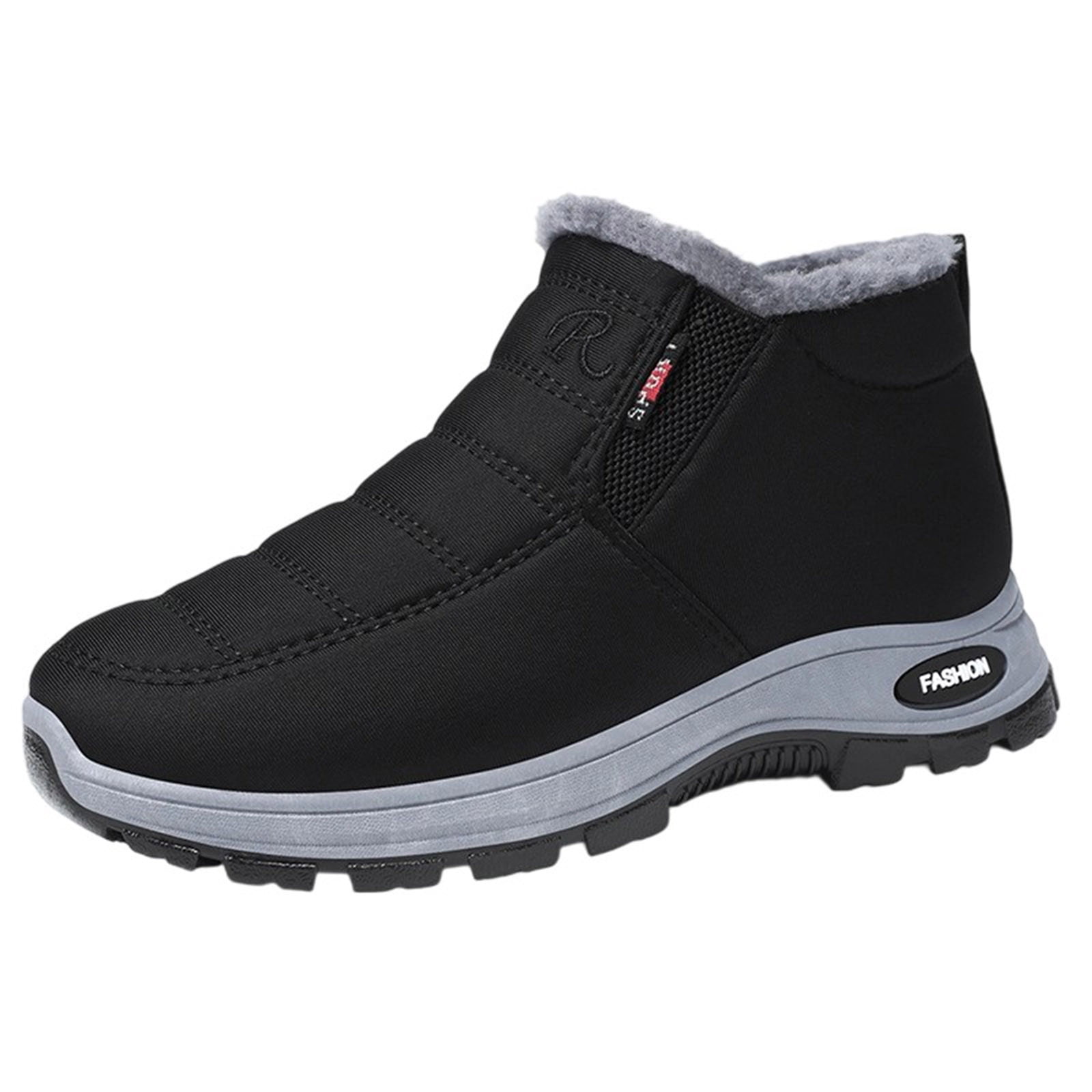 Black Ladies Fashionable Casual Ventilated One-Foot Boots For Autumn ...