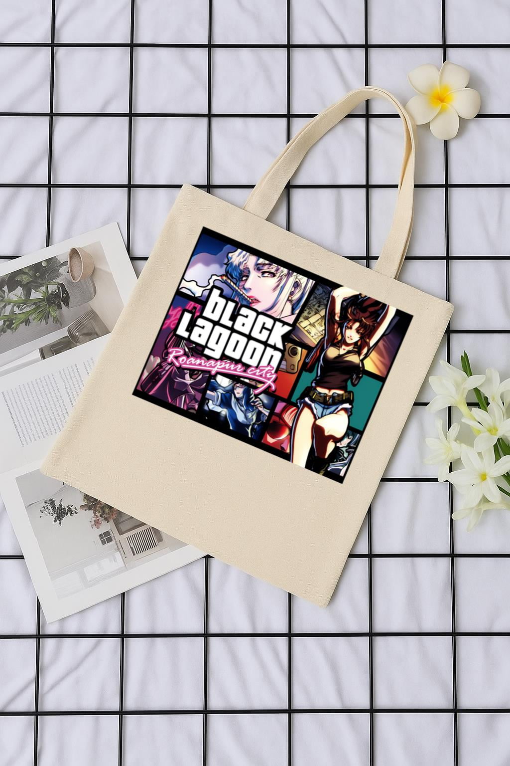 Black Lagoon Revy Anime Tote Bag, Black Lagoon Bag, Revy Bag, Anime ...
