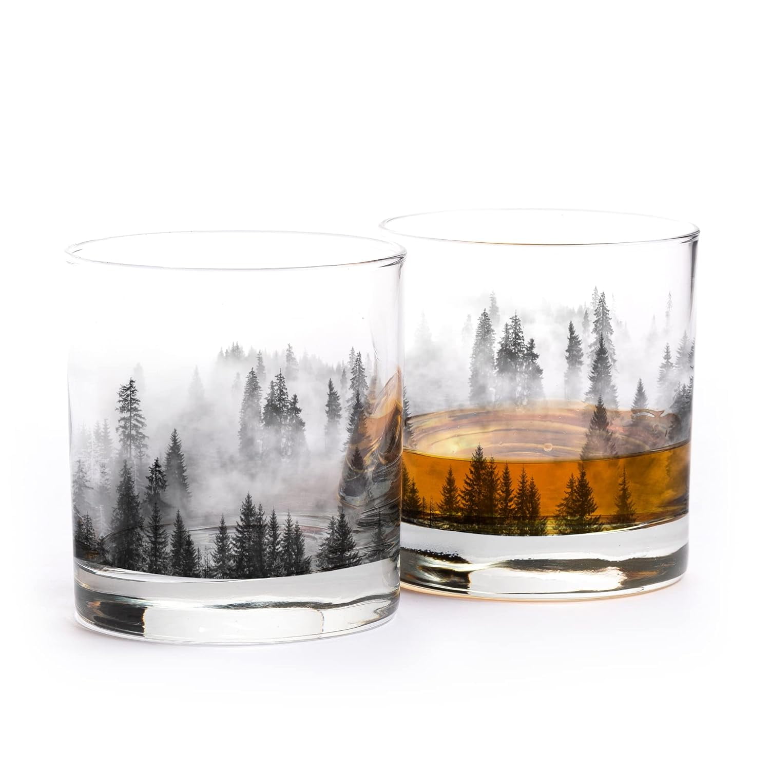 Black Lantern Whiskey Glasses - Set of 2 Old Fashioned Glasses for ...
