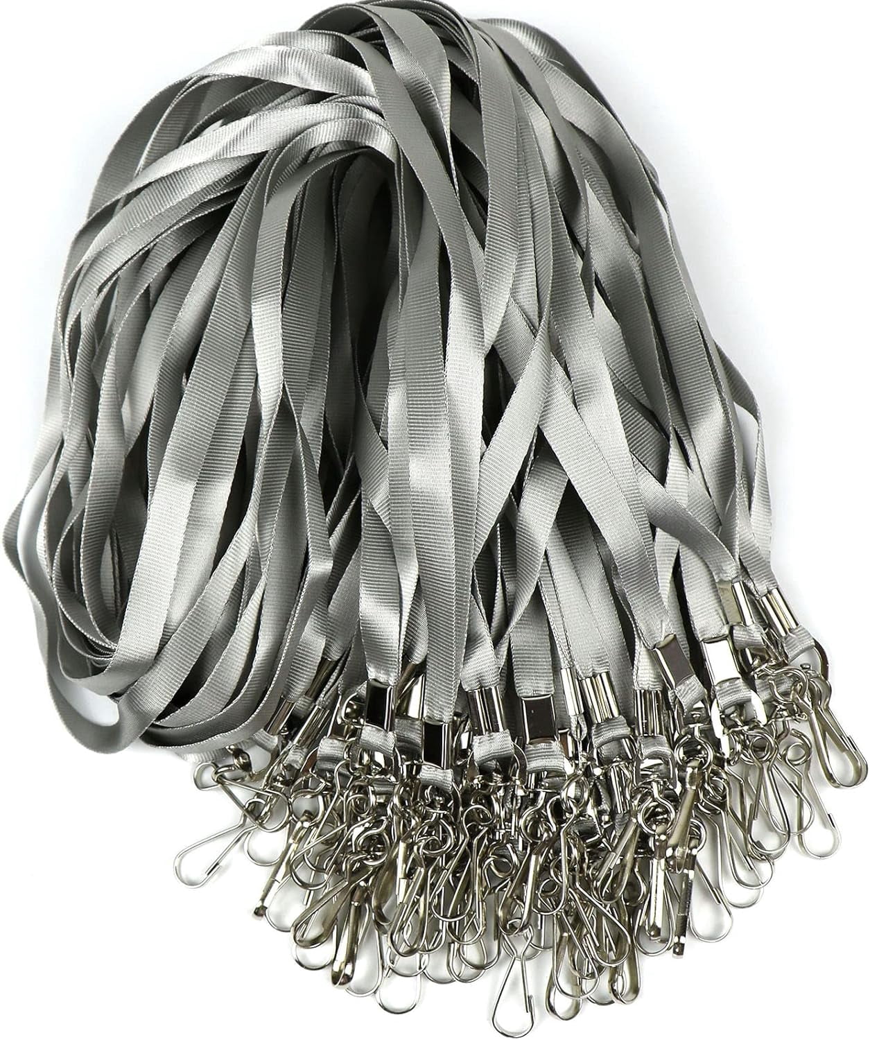 Black Lanyard Bulk Lanyards for Id Badges Flat Lanyard with Badge Clip ...