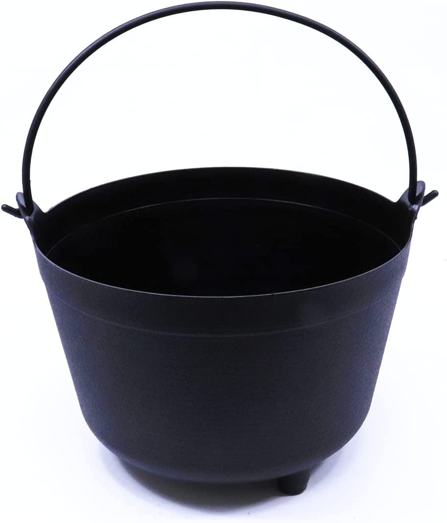 Black Large 12" Cauldron w/Wire Handle - Great Decor, Parties, Trick or ...