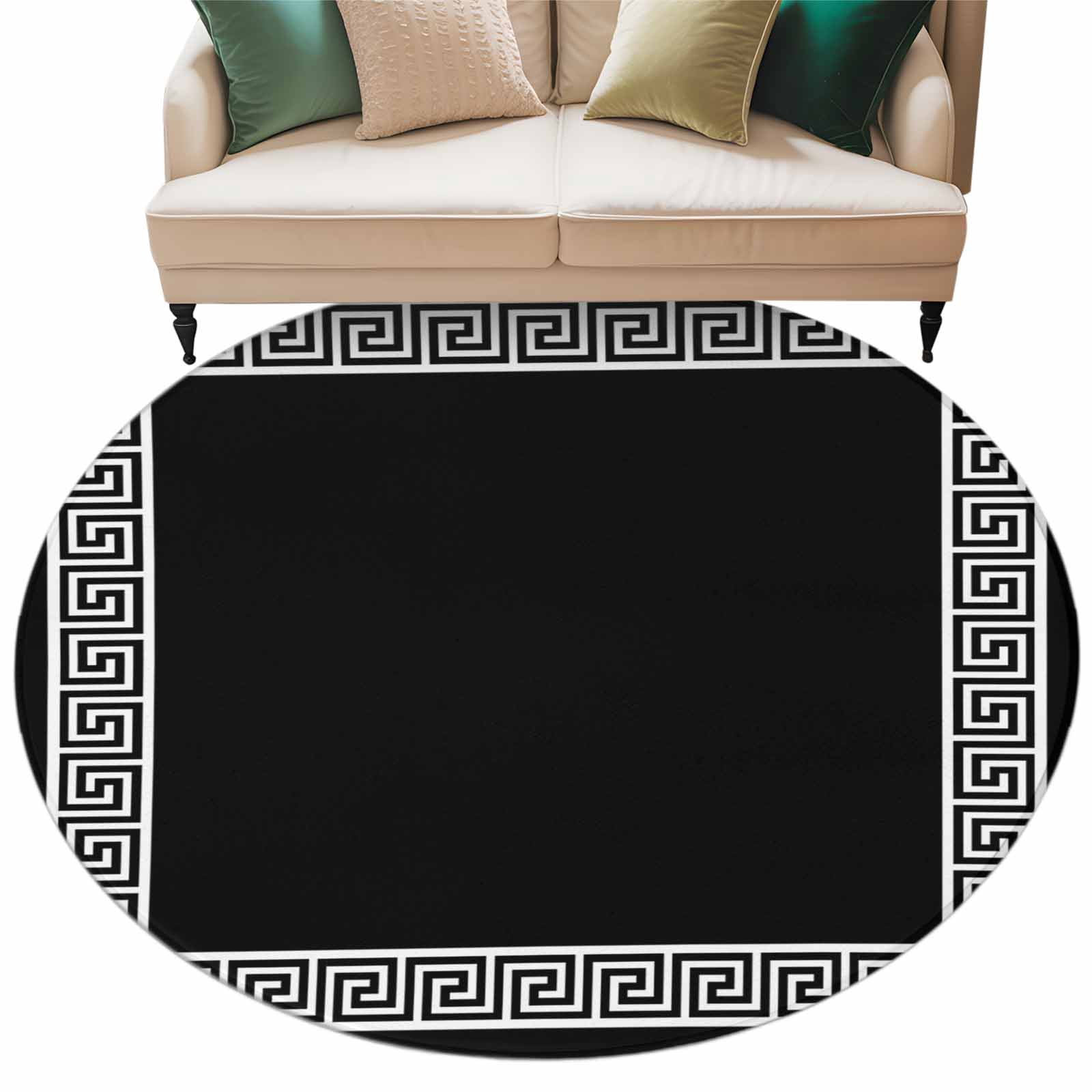 Black Large Area Rugs for Bedroom Living Room, Soft Non Slip Carpet ...