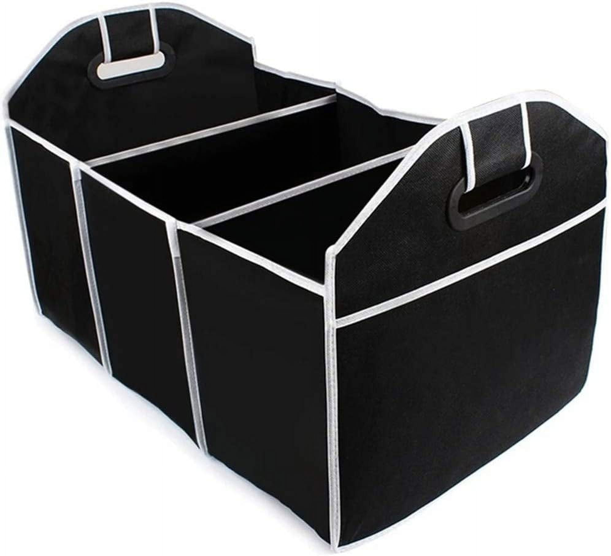 Black Large Foldable Box Trunk Organizer Moving Container Shopping ...