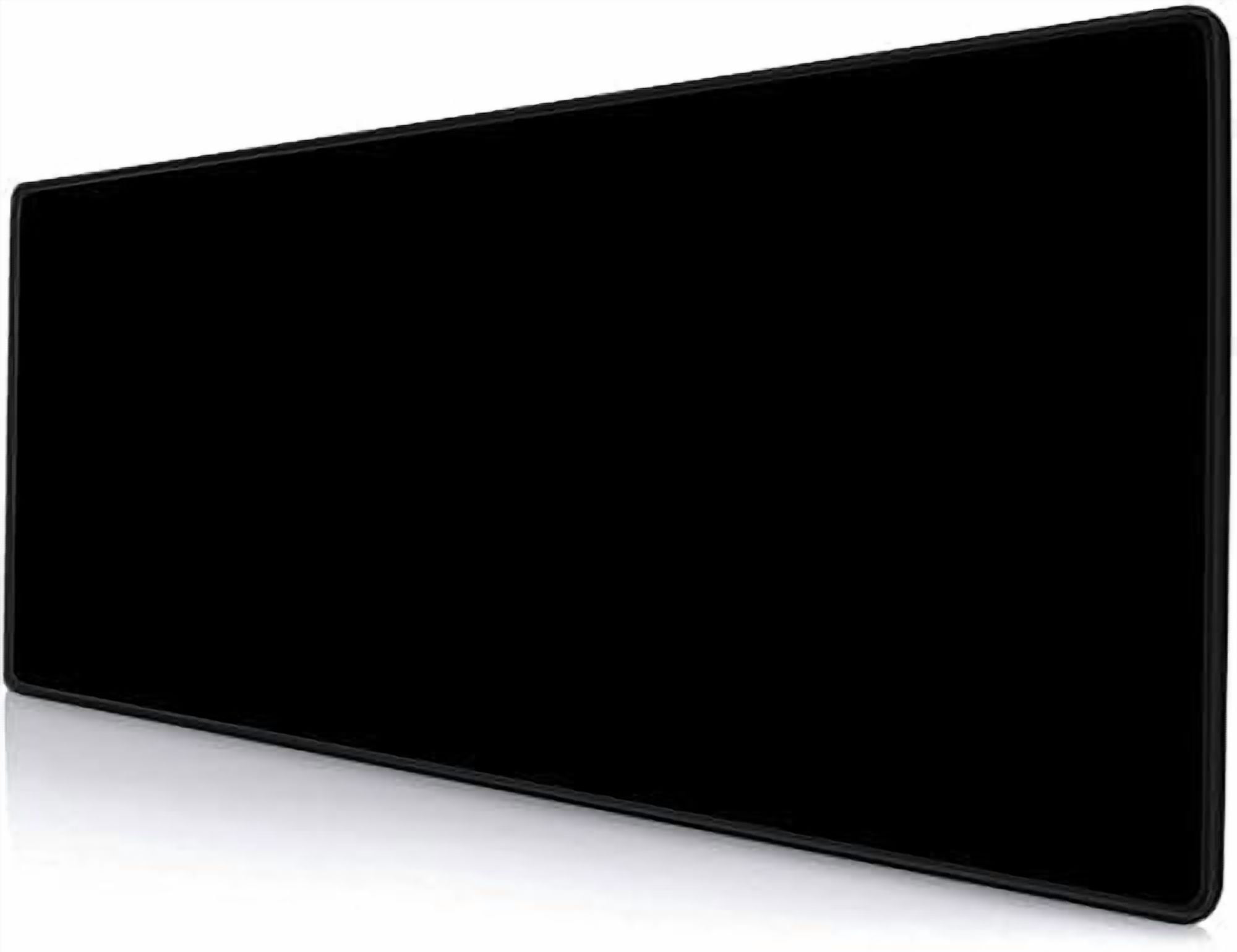 Black Large Gaming Mouse Pad with Stitched Edges, Desk Pad Extended ...