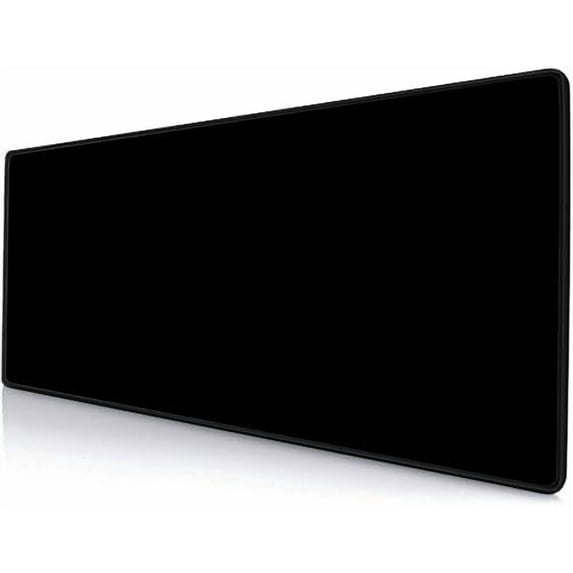Black Large Gaming Mouse Pad with Stitched Edges, Desk Pad Extended ...