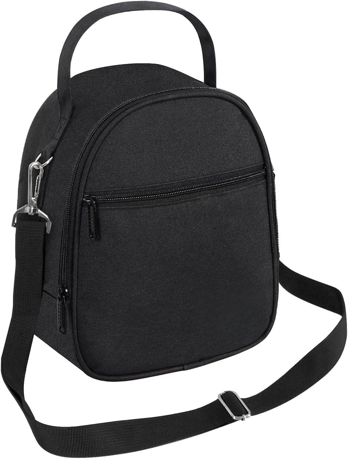 Black Large Insulated Lunch Box – Reusable Cooler Tote with Zipper ...