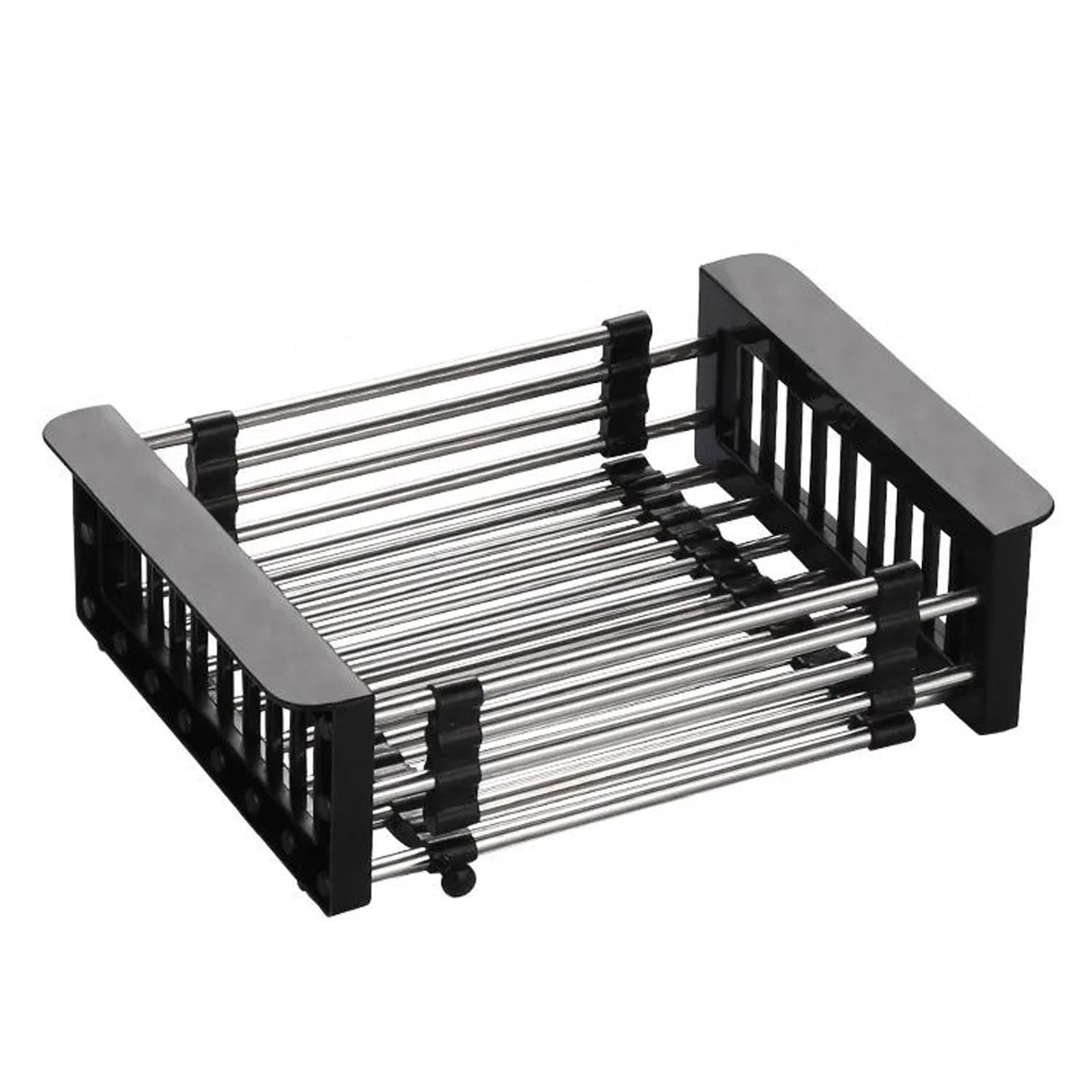 Black Large Kitchen Drain Rack - Extend Adjustable Dish Drying Rack ...