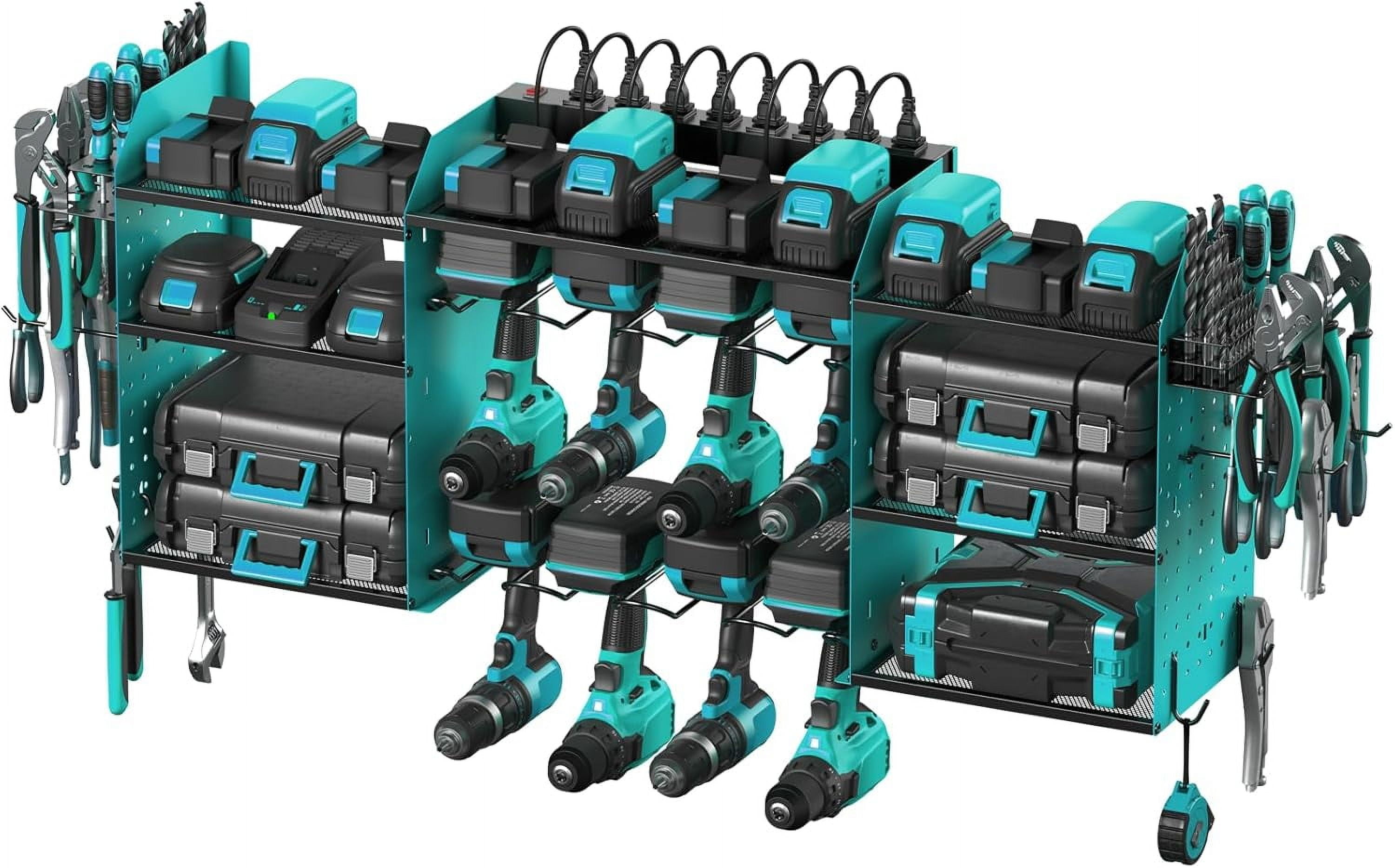 Black Large Tools Organizer Wall Mount Charging Station, 39 Inch Long ...