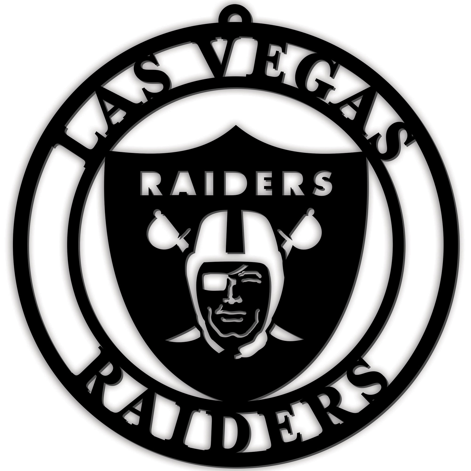 Black Las Vegas Raiders 16'' Team Logo Cutout - Walmart.com