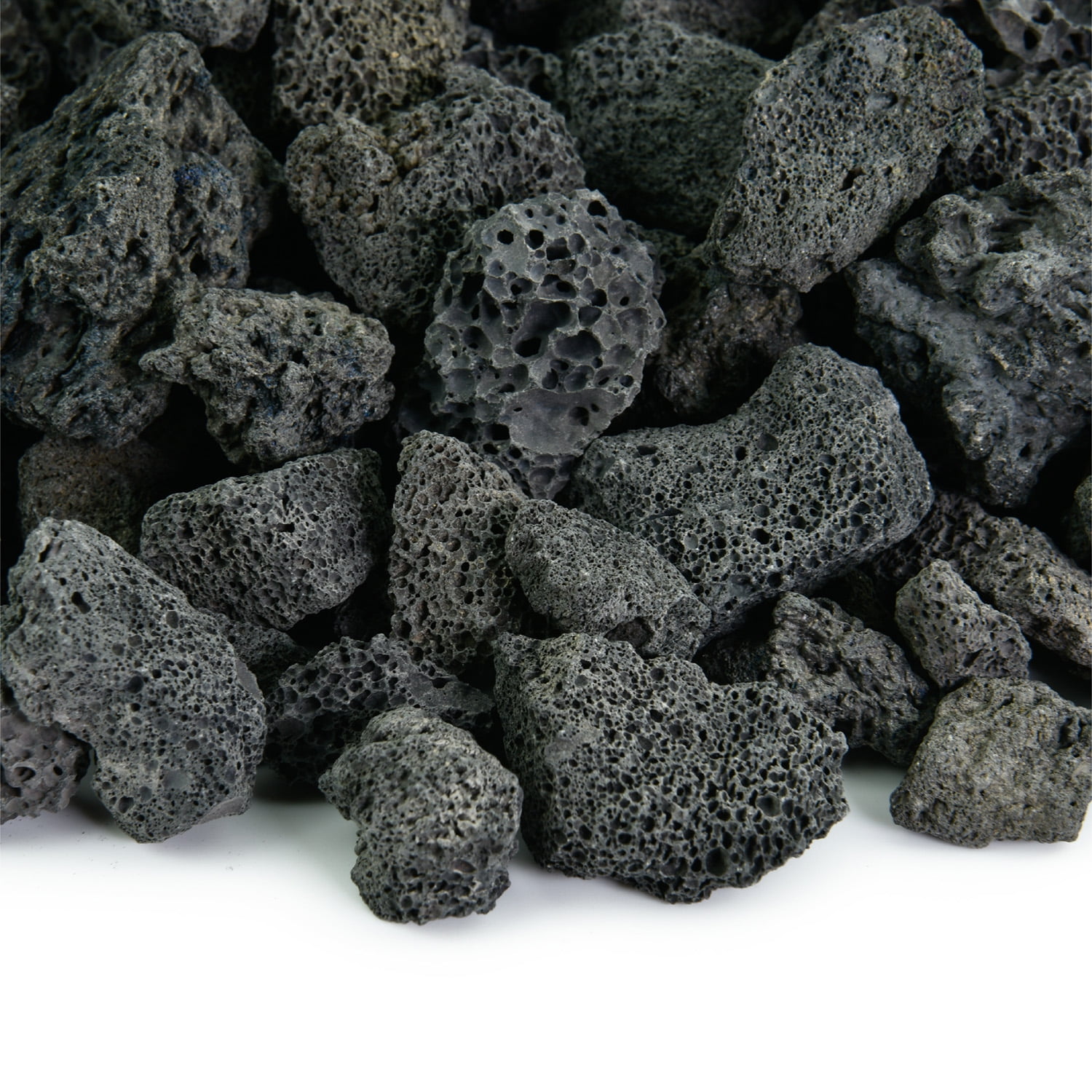 "Black Lava Rock for Fire Pits & Fireplaces | 3/4"" Volcanic Rock | 10 ...