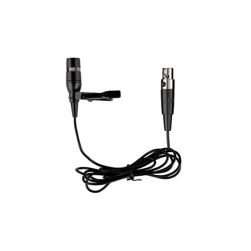 Black Lavalier Microphone, Cardioid Condenser Clip-on Mic for Shure ...