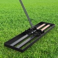 Black Lawn Leveling Rake, Handle Heavy Duty Ground Plate Rake for Lawns ...