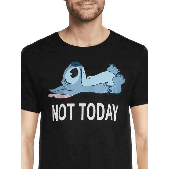 Black Lazy Alien Not Today Tee - Walmart.com