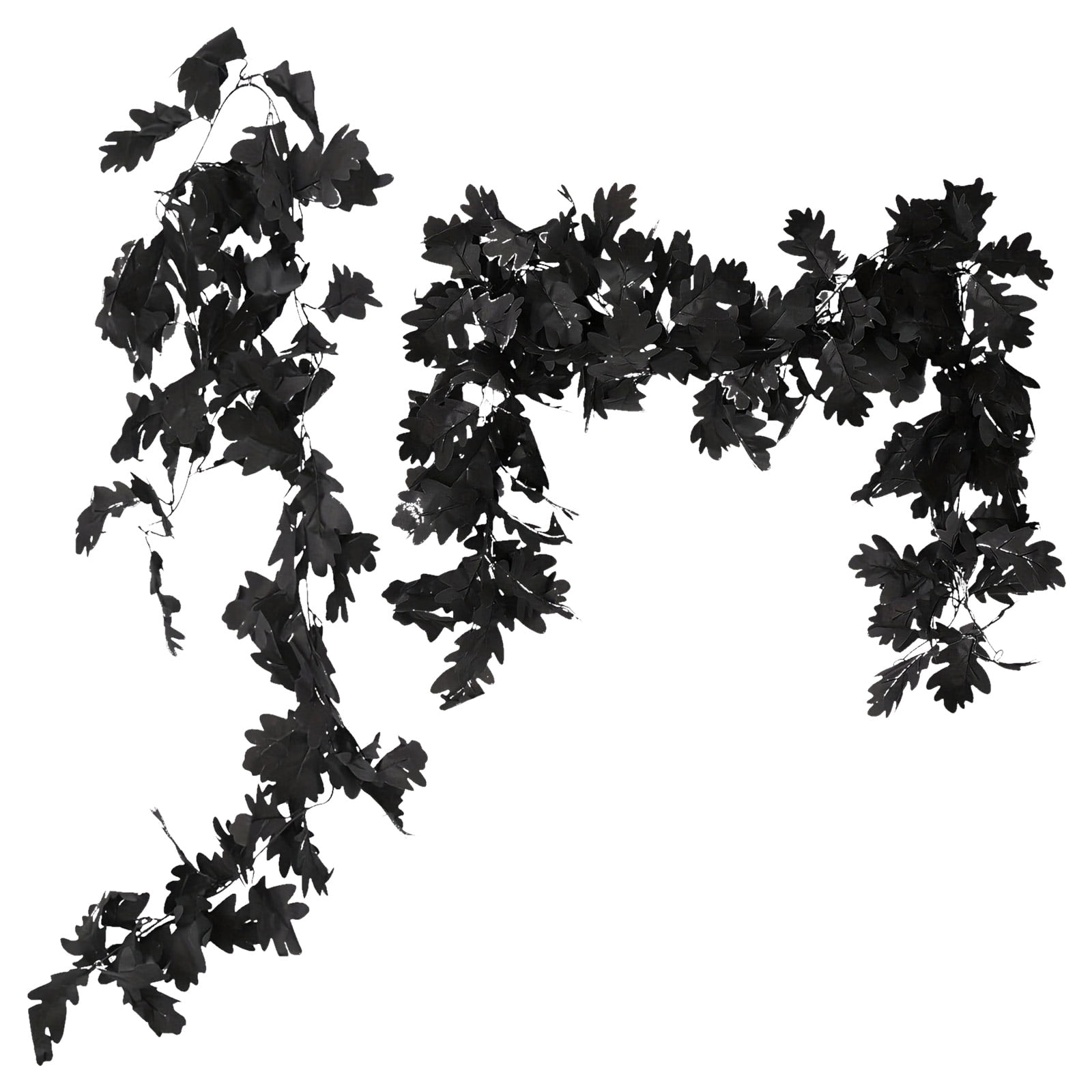 Black Leaf Garland 8 FT Fall Artificial Hanging Autumn Vine Decor Maple ...