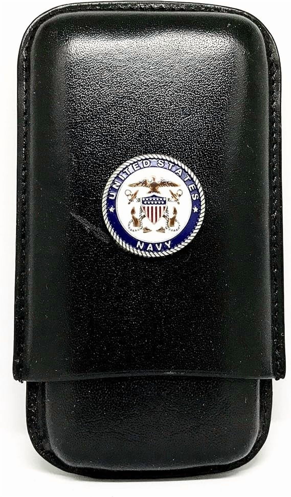 Black Leather 3-Finger Cigar Case – (Navy – Color) - Walmart.com