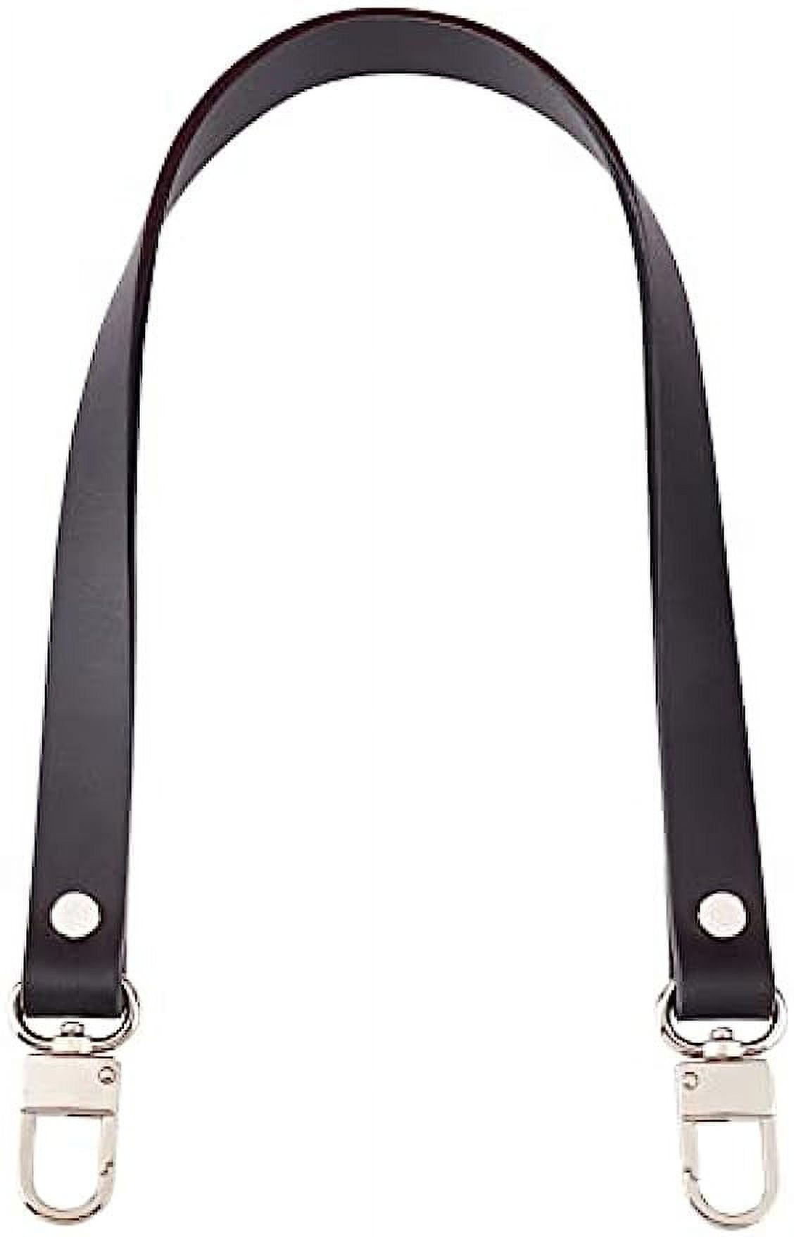 Black Leather Bag Replacement Strap with Swivel Clasps for DIY Bag ...