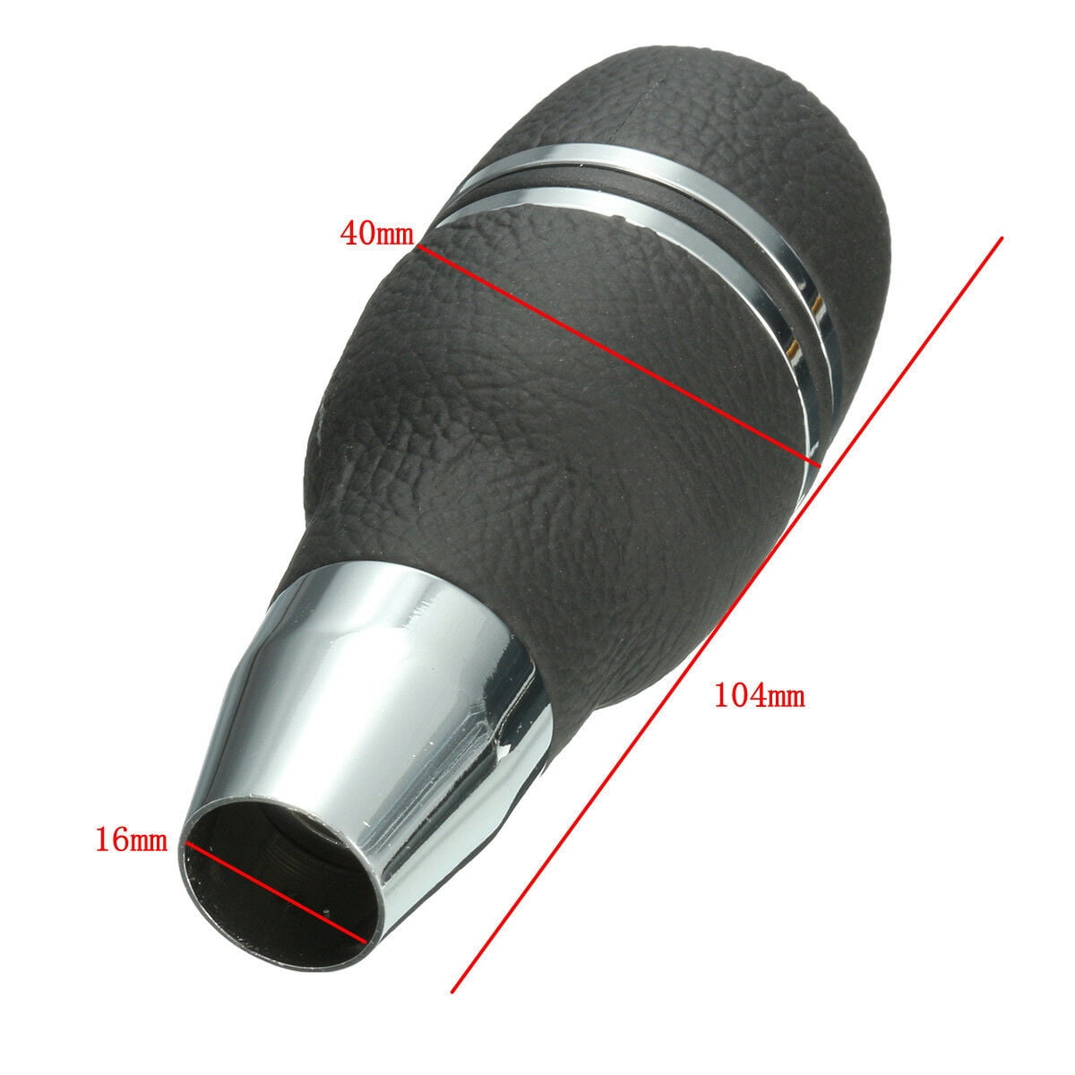 Black Leather Car SUV Automatic Gear Shift Knob With Three Adapters ...