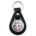 Black Leather Cat Toys Mouse Fish Catnip Pattern Keychain - Walmart.com