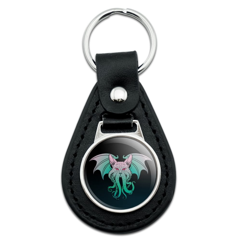 Black Leather Cathulhu Keychain - Walmart.com
