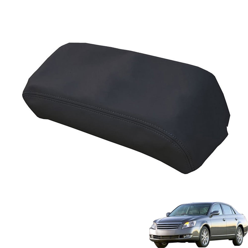 Black Leather Center Console Lid Armrest Cover Trim For Toyota Avalon ...