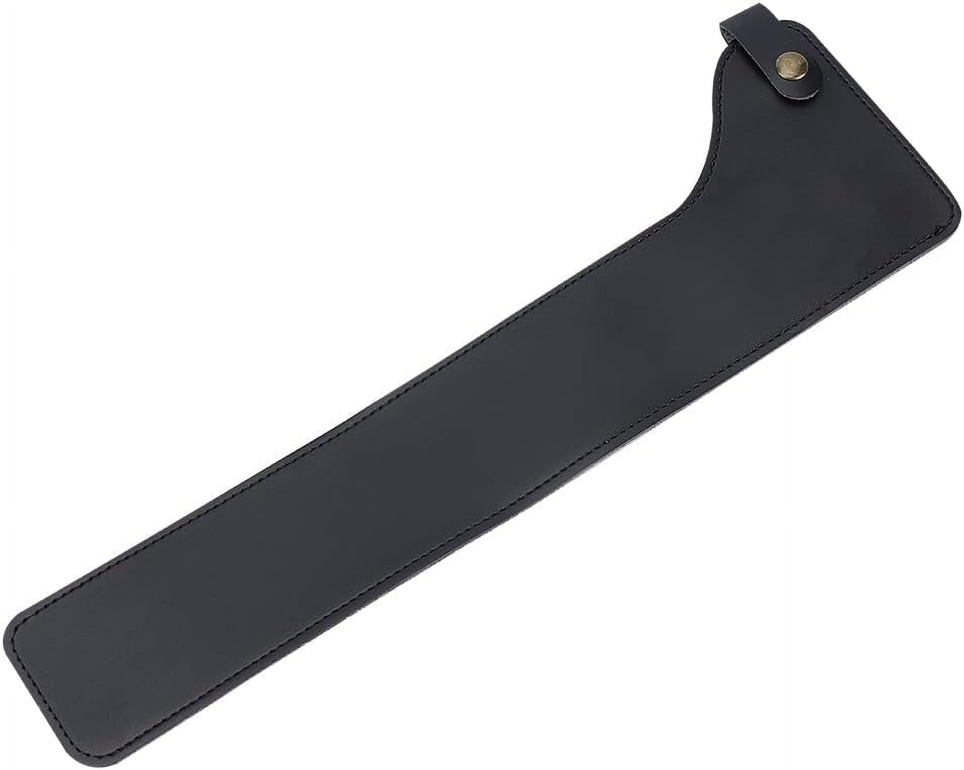 Black Leather Cover Tong Case Leather Tongs Organizer Charcoal Tongs ...