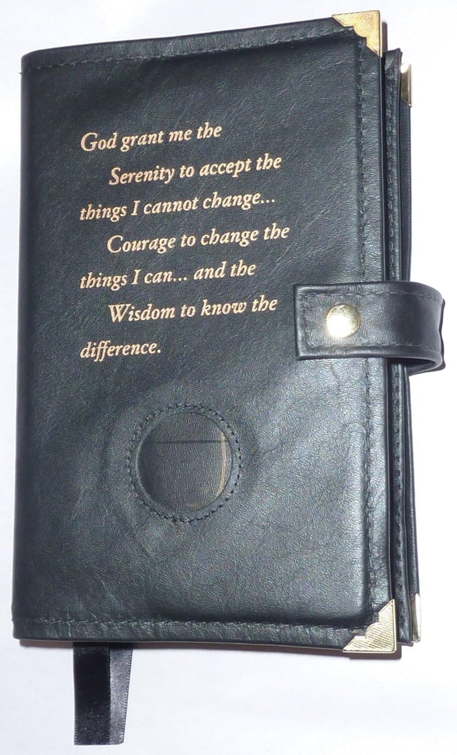 Black Leather Double AA Alcoholics Anonymous Big Book & 12 Steps and 12 ...