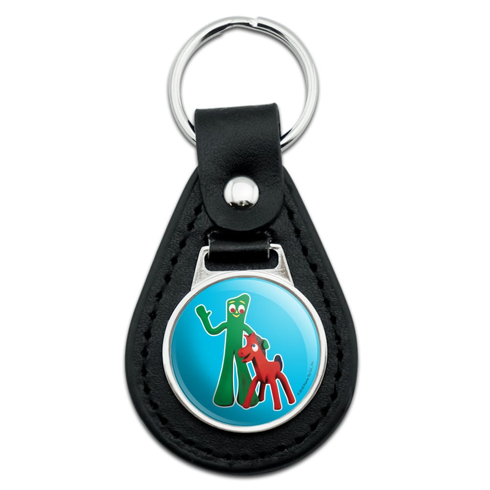 Black Leather Gumby Pokey Best Friends Clay Art Keychain - Walmart.com