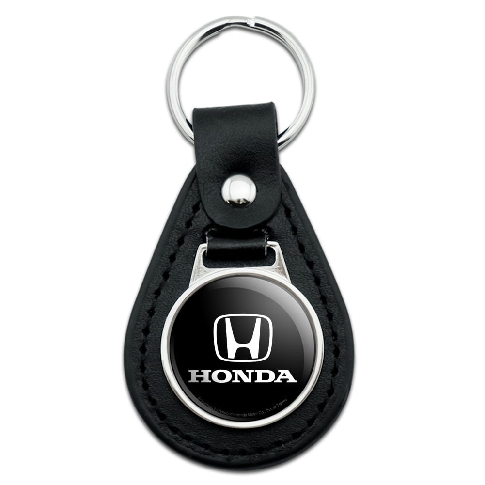 Black Leather Honda Logo Keychain - Walmart.com