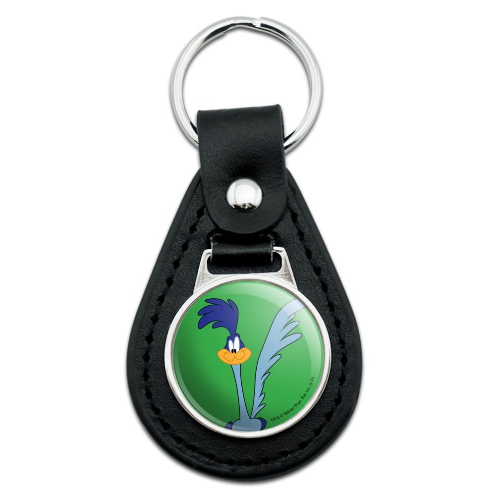 Looney Tunes Road Runner Black Leather Keychain - Walmart.com