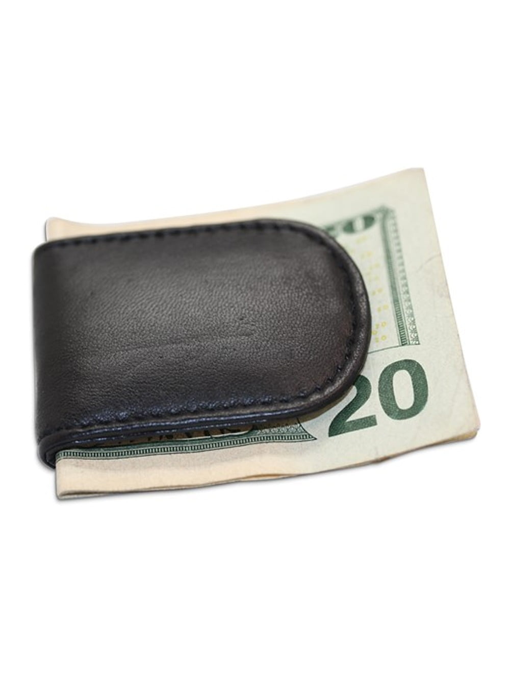 Gem & Harmony Black Leather Magnetic Money Clip for Men - Walmart.com