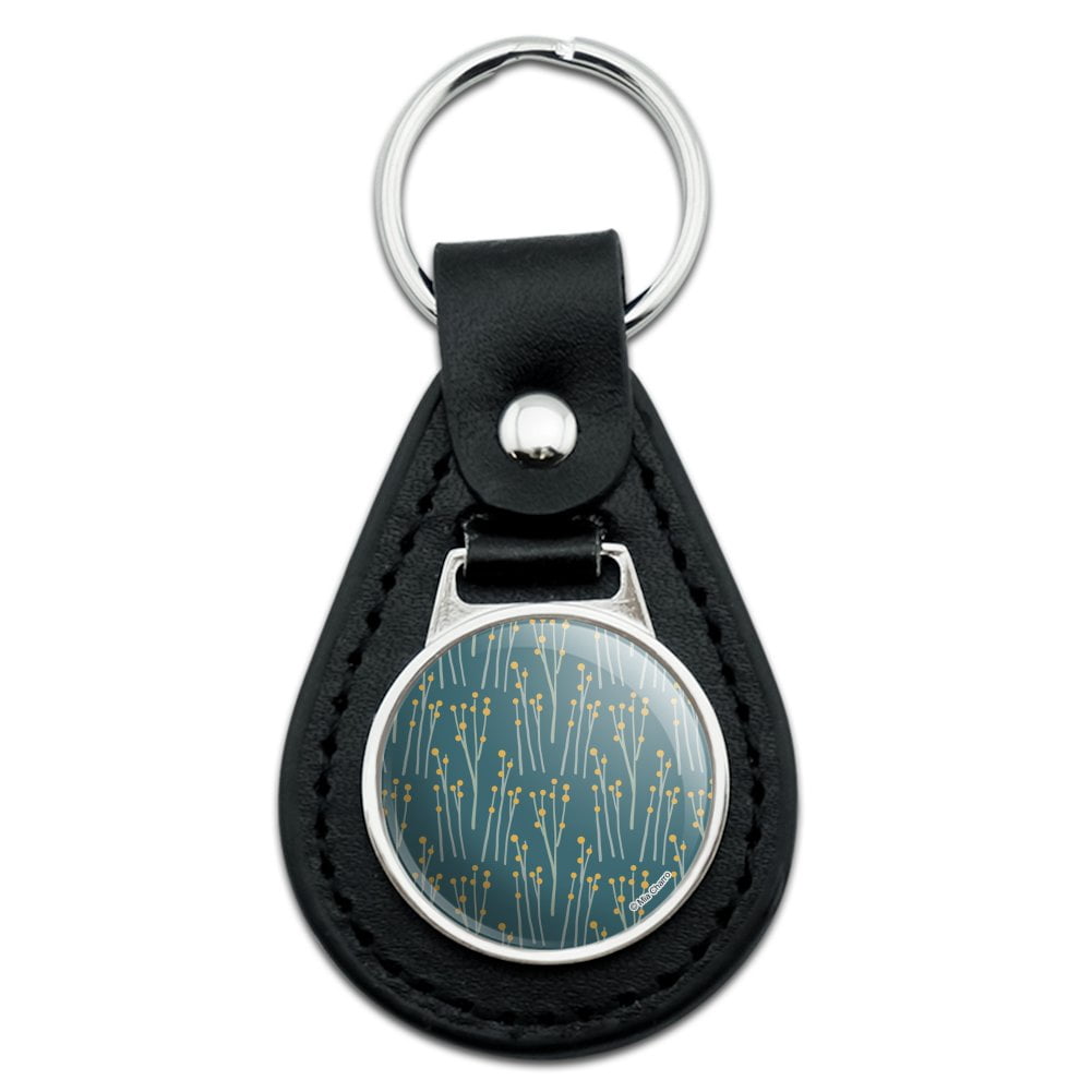 Black Leather May Sprigs Keychain - Walmart.com