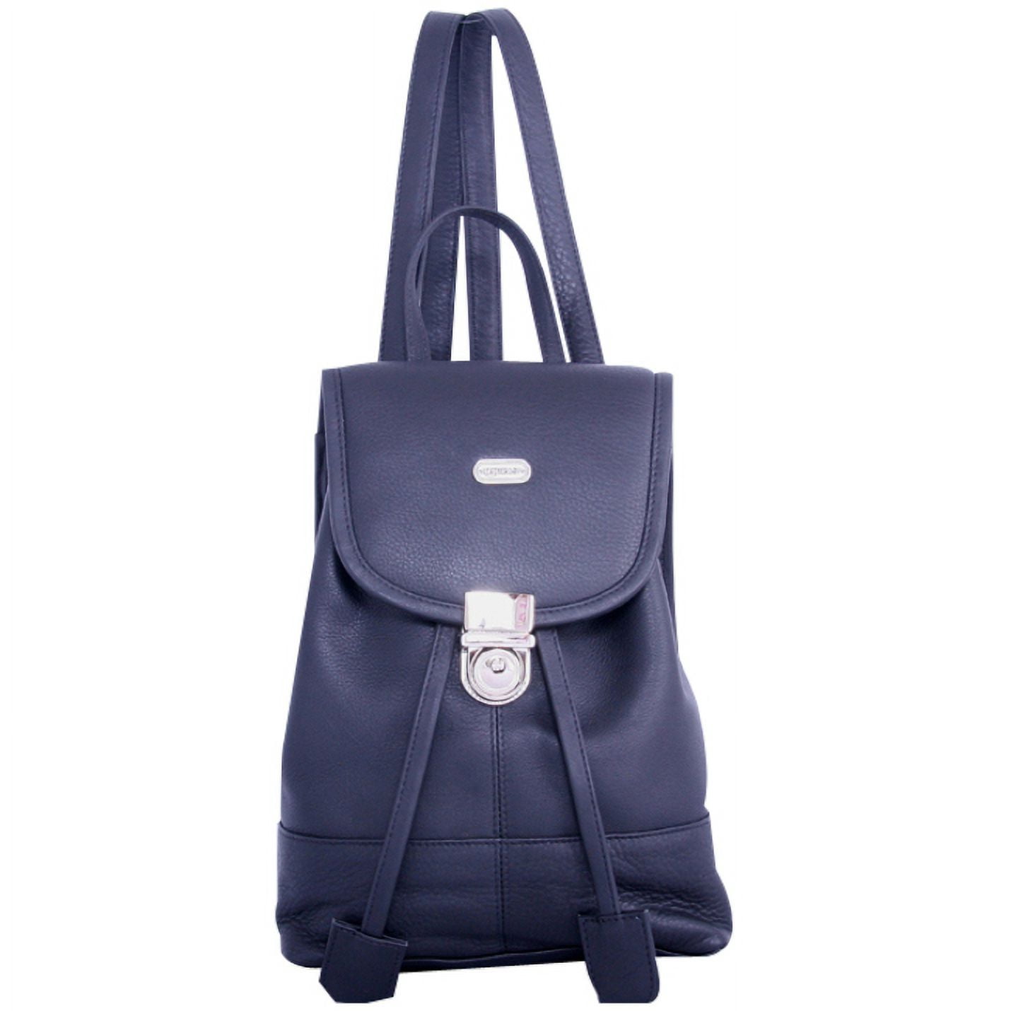 Black Leather Mini Backpack - Walmart.com