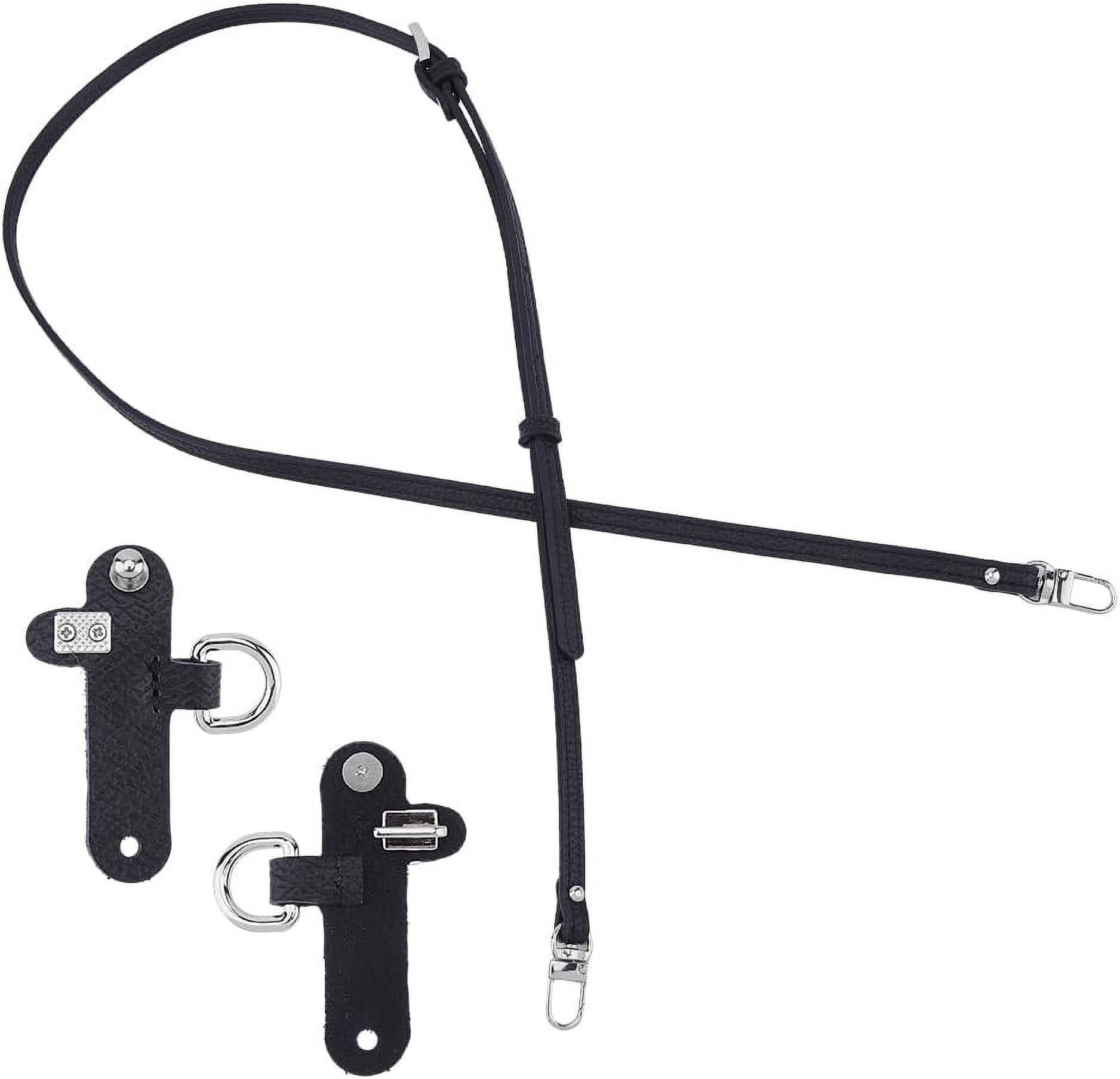 Black Leather Purse Strap Bag Handle Replacement 37.67inch Adjustable ...