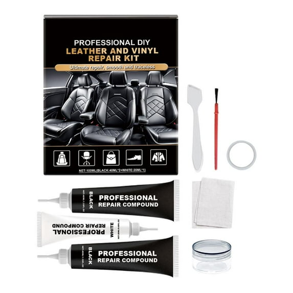 Black Leather Repair Kit for Furniture, Leather Seat Repair Kit for ...