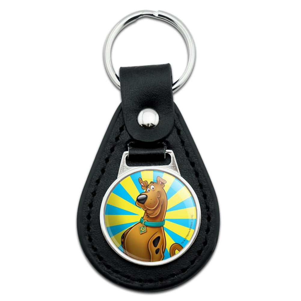 Black Leather Scooby-Doo Character Keychain - Walmart.com