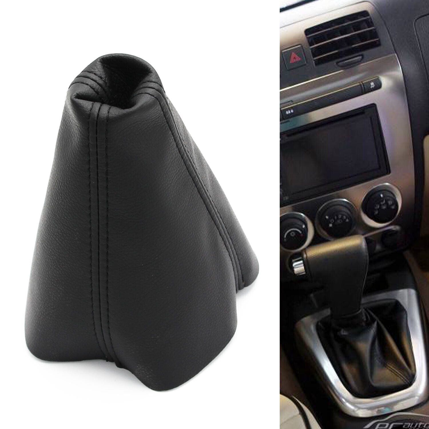 Black Leather Shifter Boot Shift Cover Fits for 2005-2011 Hummer H3 ...