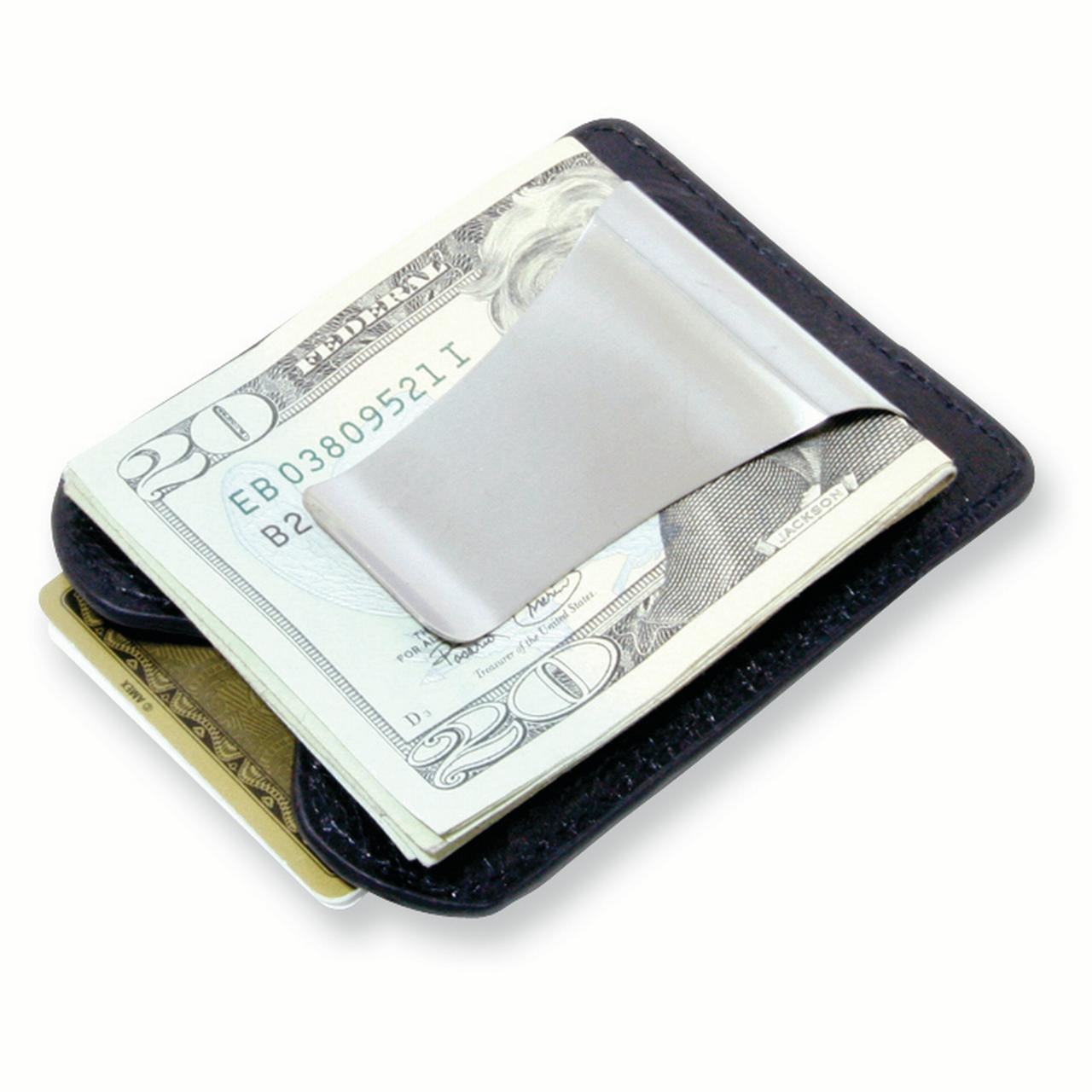 Black Leather Smart Money Clip GM5952 - Walmart.com